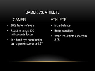 Video gamers and hand eye coordination | PPTX