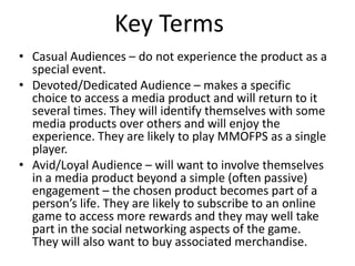 Video games and audience | PPTX