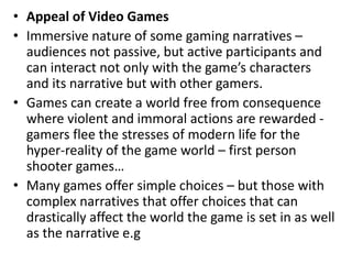 Video games and audience | PPTX