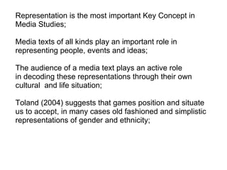 Video Games And Representation | PPT