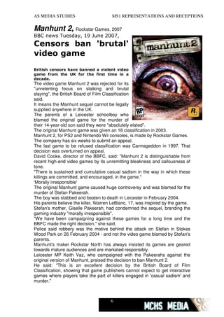 Video games case study | PDF