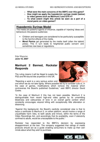 Video games case study | PDF