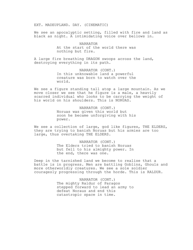 Video game screenplay | PDF