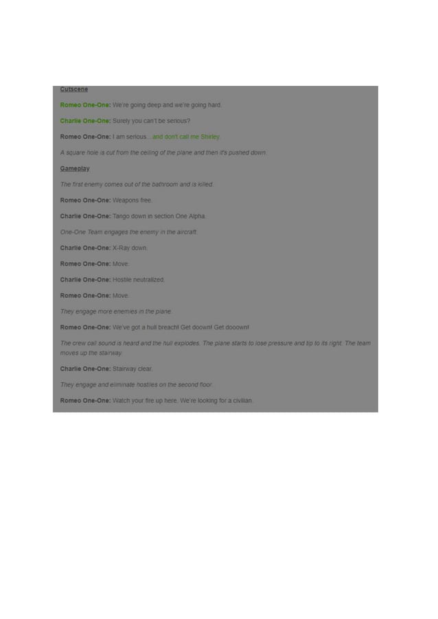 Video Game Script Analysis Pdf