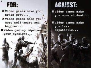 Video games (dangers) by Eddie | PPTX | Video Game Genres | Video Gaming