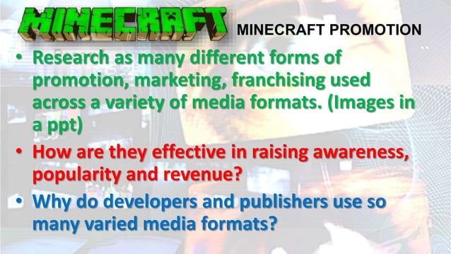 Video games minecraft 02 03 18 lesson 4 advertising and marketing ...