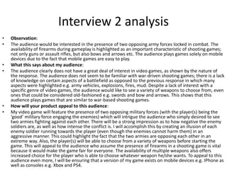 Video games questionnaire and interview | PPT