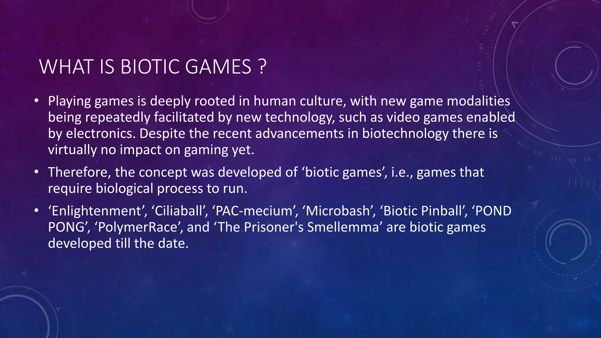 Video games using live organism and its ethical Issue | PPT