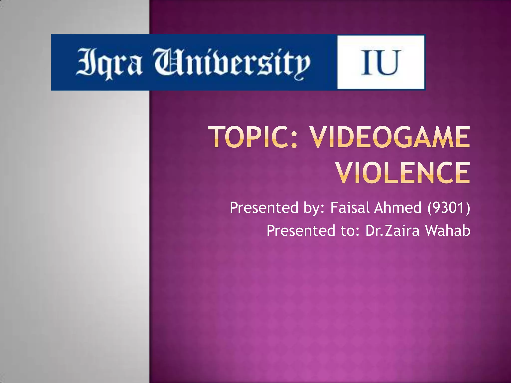 Video game violence | PPT