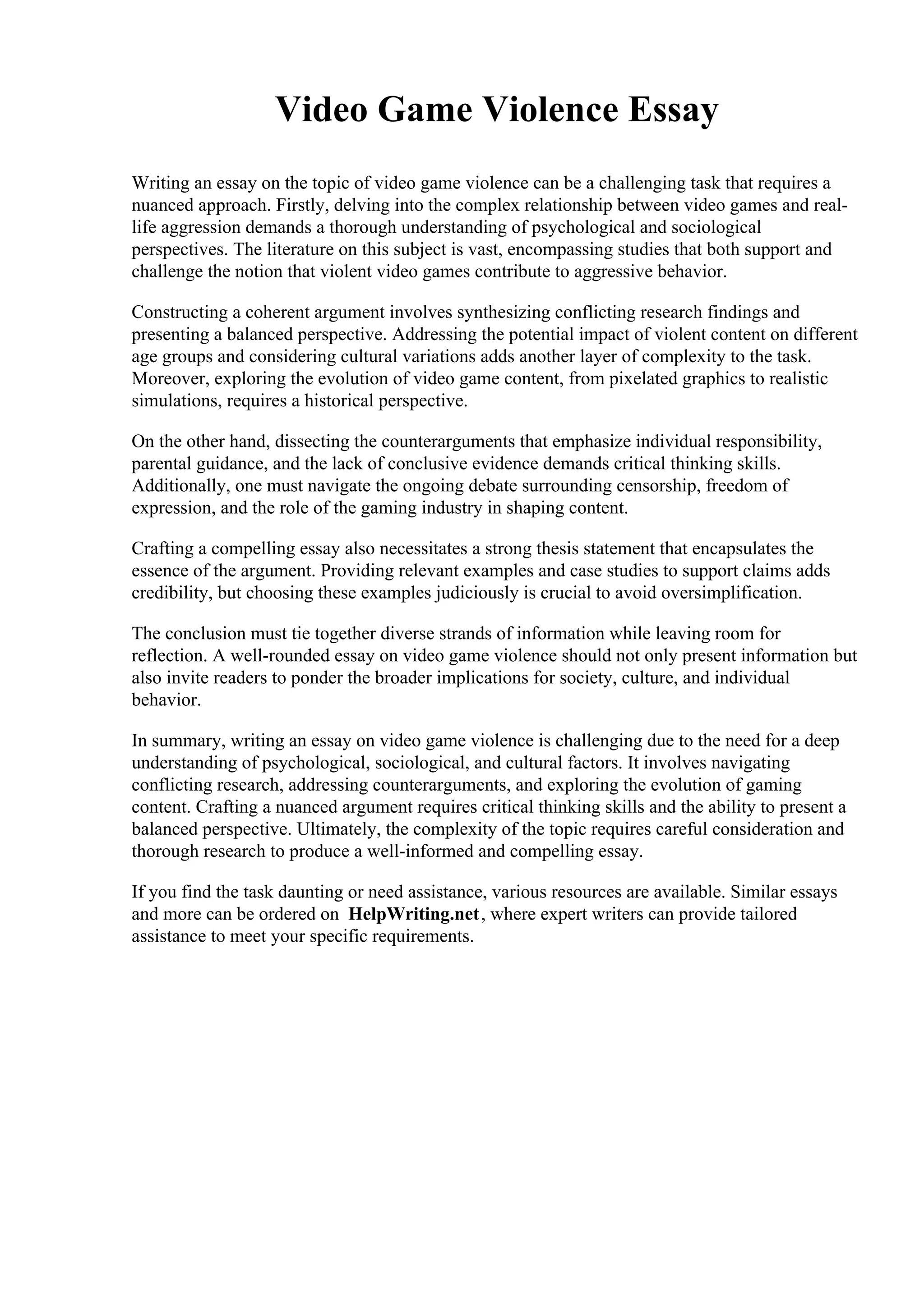 Video Game Violence Essay.pdf