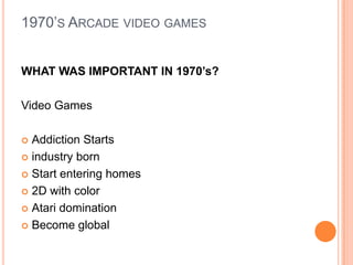 History of Video Games | PPTX