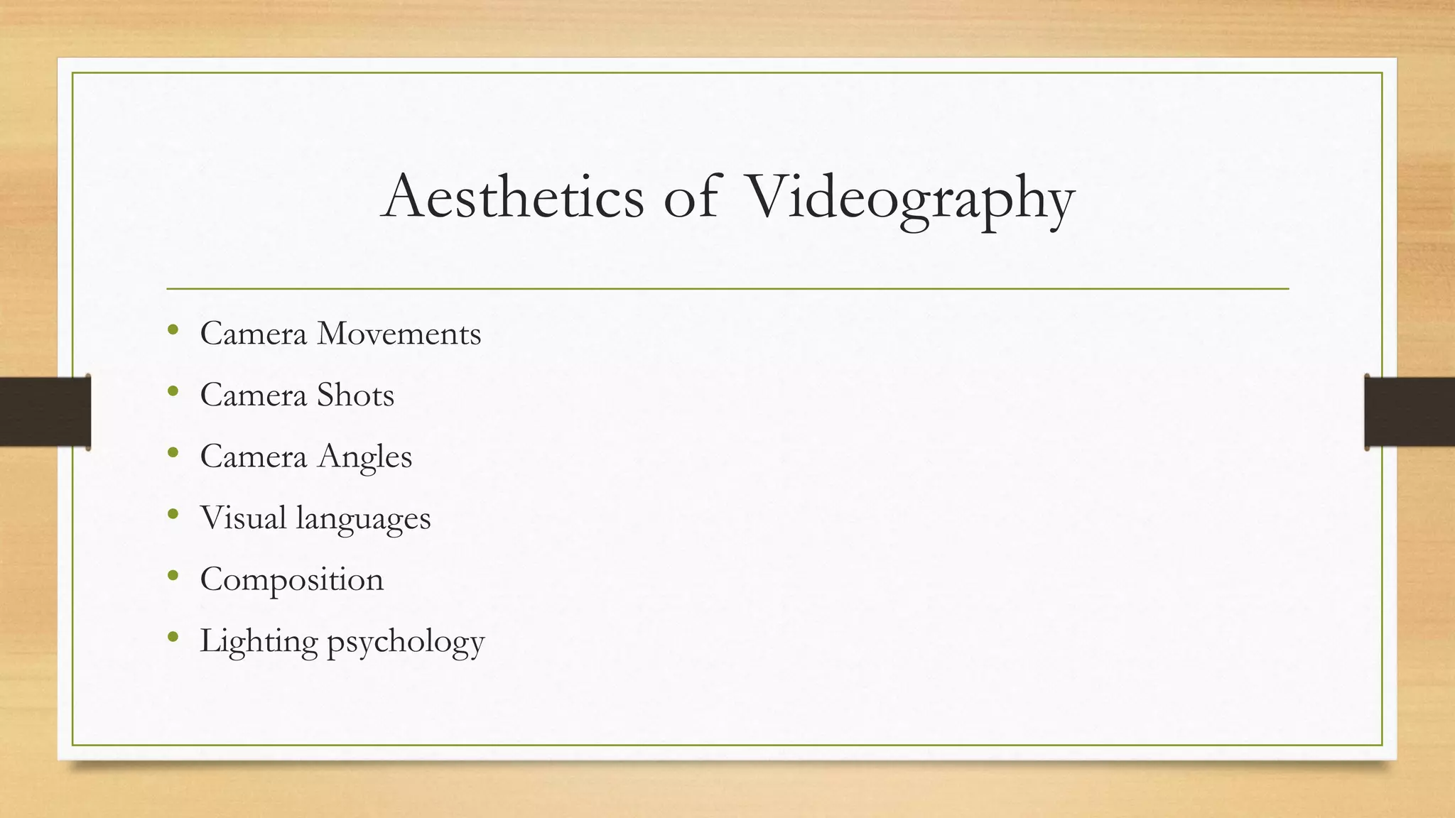 Videography -PPT | PDF