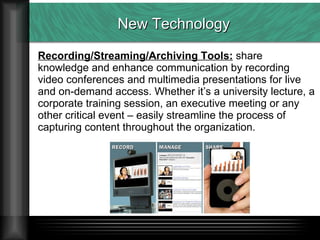 What’s Here, What’s Coming? Bleeding Edge Video Technologies | PPT