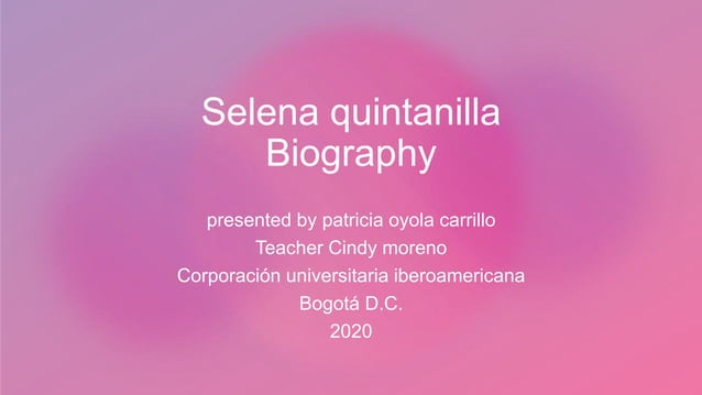 video ingles.pptx BIOGRAFIA DE SELENA QUINTANILLA | PPTX