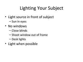 How to shoot video interviews | PPT