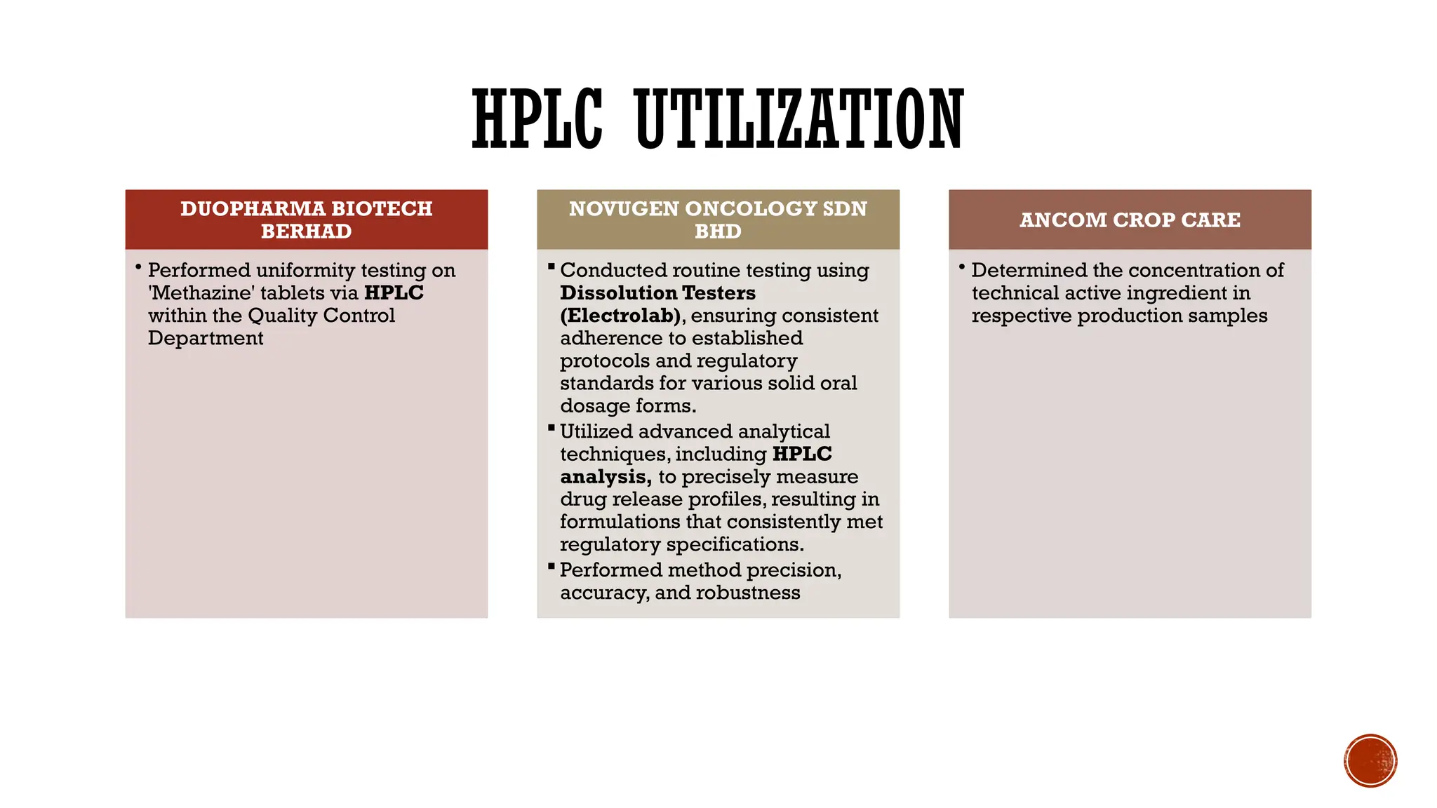 Video Introduction ON HPLC AND OTHER WORK | PPTX