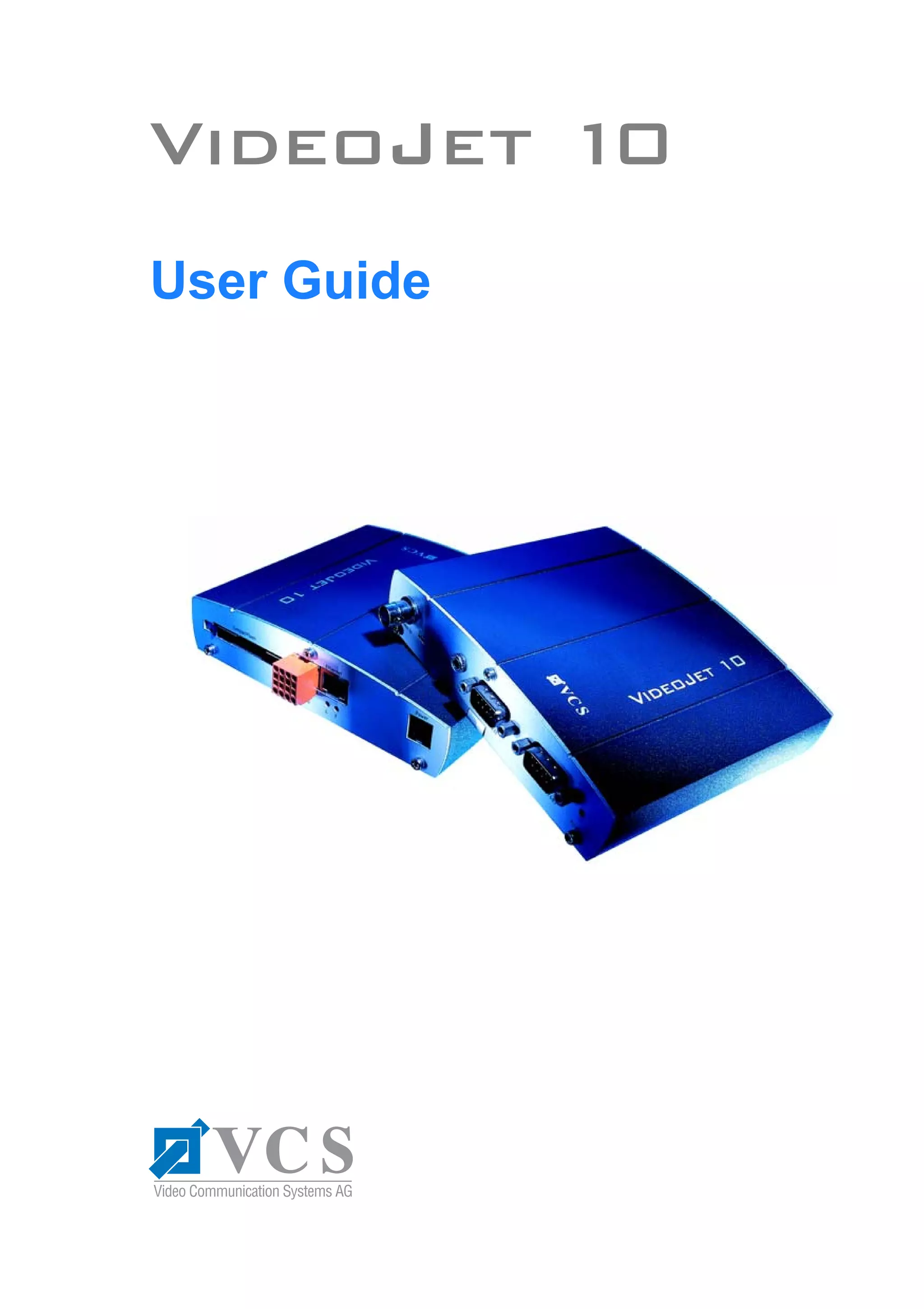 Video Jet 10 Manual | PDF