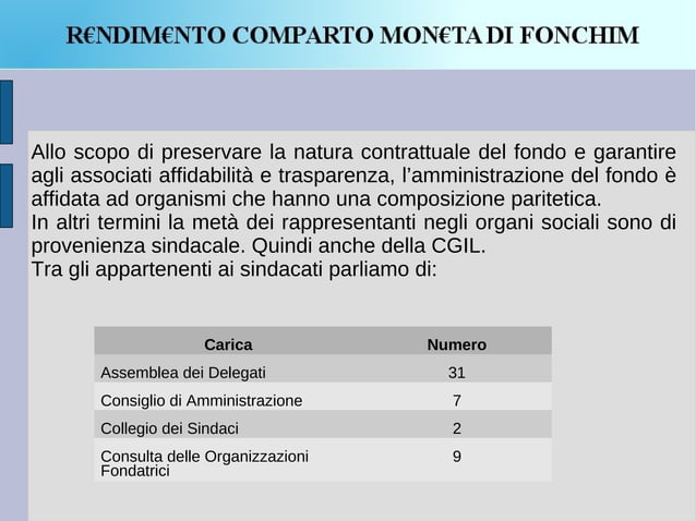 CGIL e Fonchim | PPT