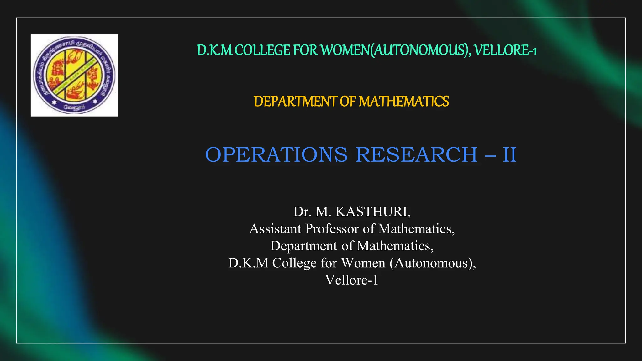 Operations Research -Sequencing Problems | PPTX