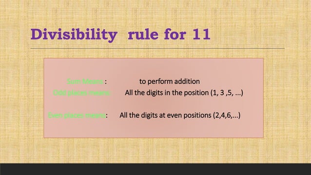 divisibility rule for 11 | PPTX