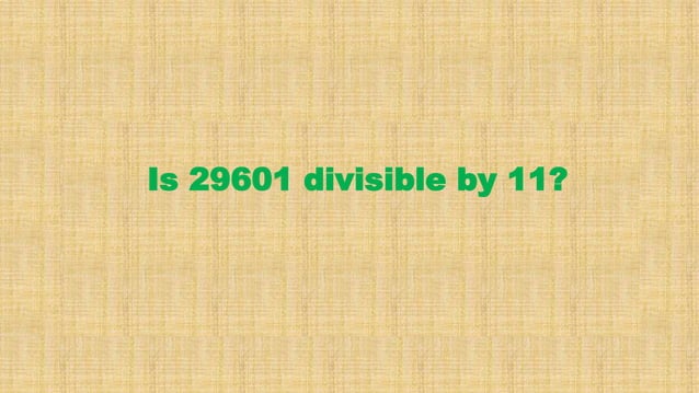 divisibility rule for 11 | PPTX