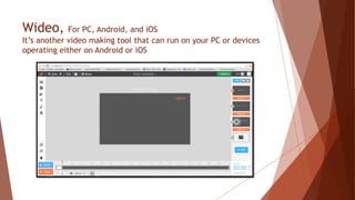 Video Making and Editting Tools for Mobile | PPT