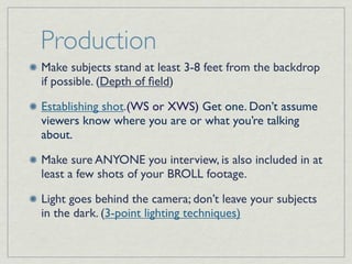 Video news package start to finish | PPT