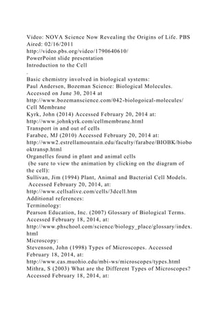 Video NOVA Science Now Revealing the Origins of Life. PBS Aired 02.docx