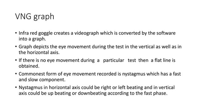 Videonystagmography.pptx | Eye and Vision Conditions | Diseases and ...