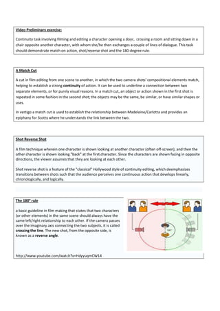 Video preliminary exercise | DOCX