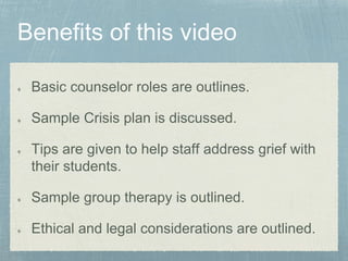 Grief Counseling in High School | PPT