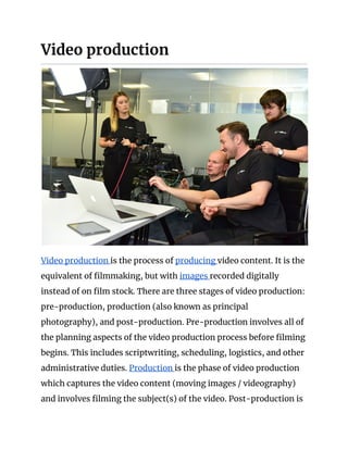 Video production | PDF