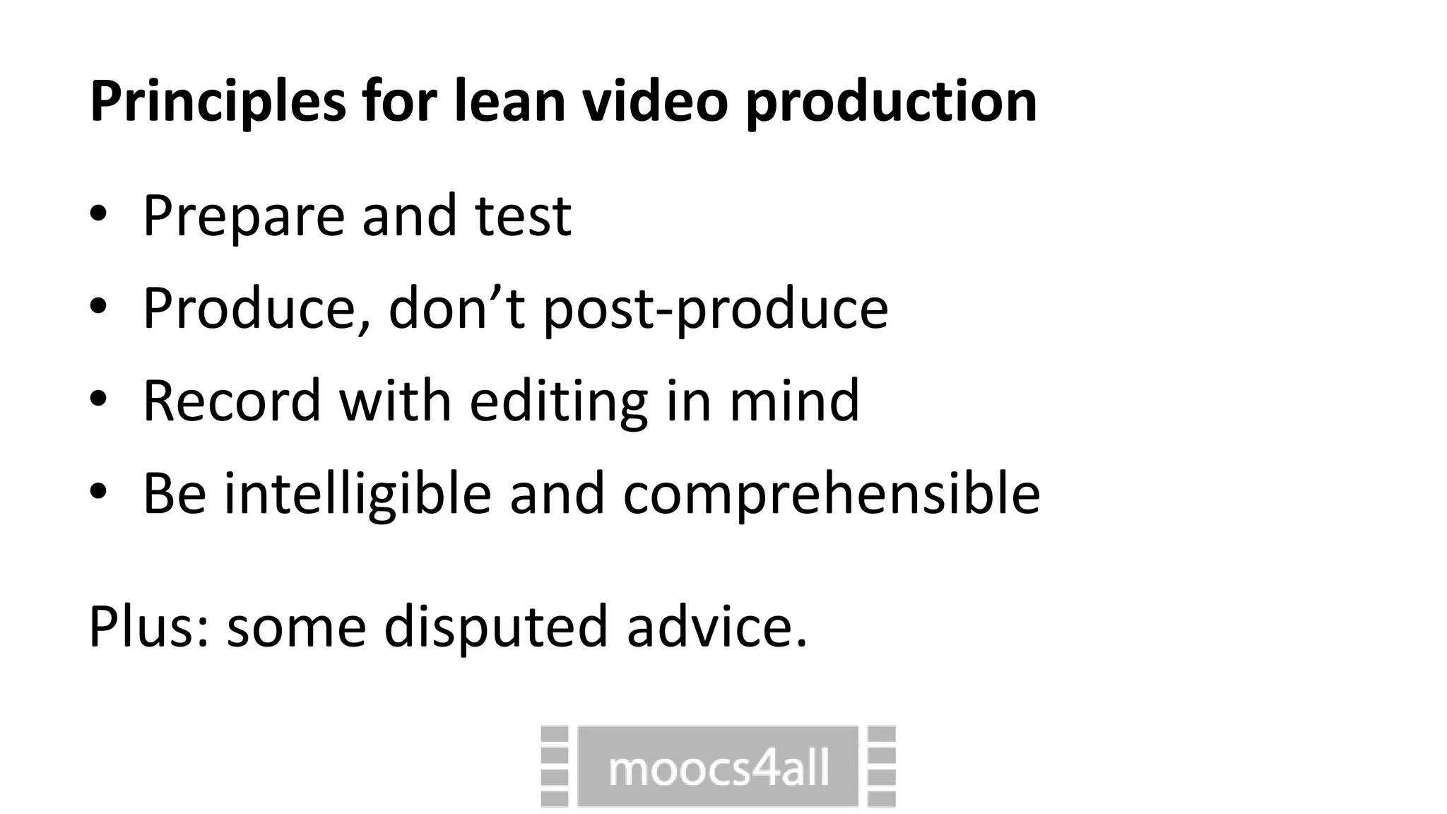 Video production basic principles | PPTX