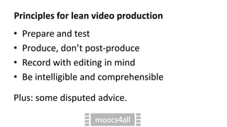 Video production basic principles | PPTX