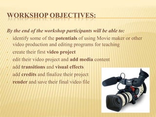 Video Editing & Production Using MovieMaker | PPTX | Video Production ...