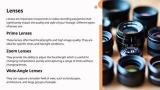 Video Production Equipment and Filmmaking Gear Check-list | PPTX