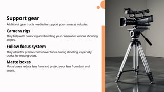 Video Production Equipment and Filmmaking Gear Check-list | PPTX