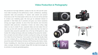 Video Production and Photography Media Kit | PDF | Cameras and ...