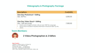 Video Production and Photography Media Kit | PDF | Cameras and ...