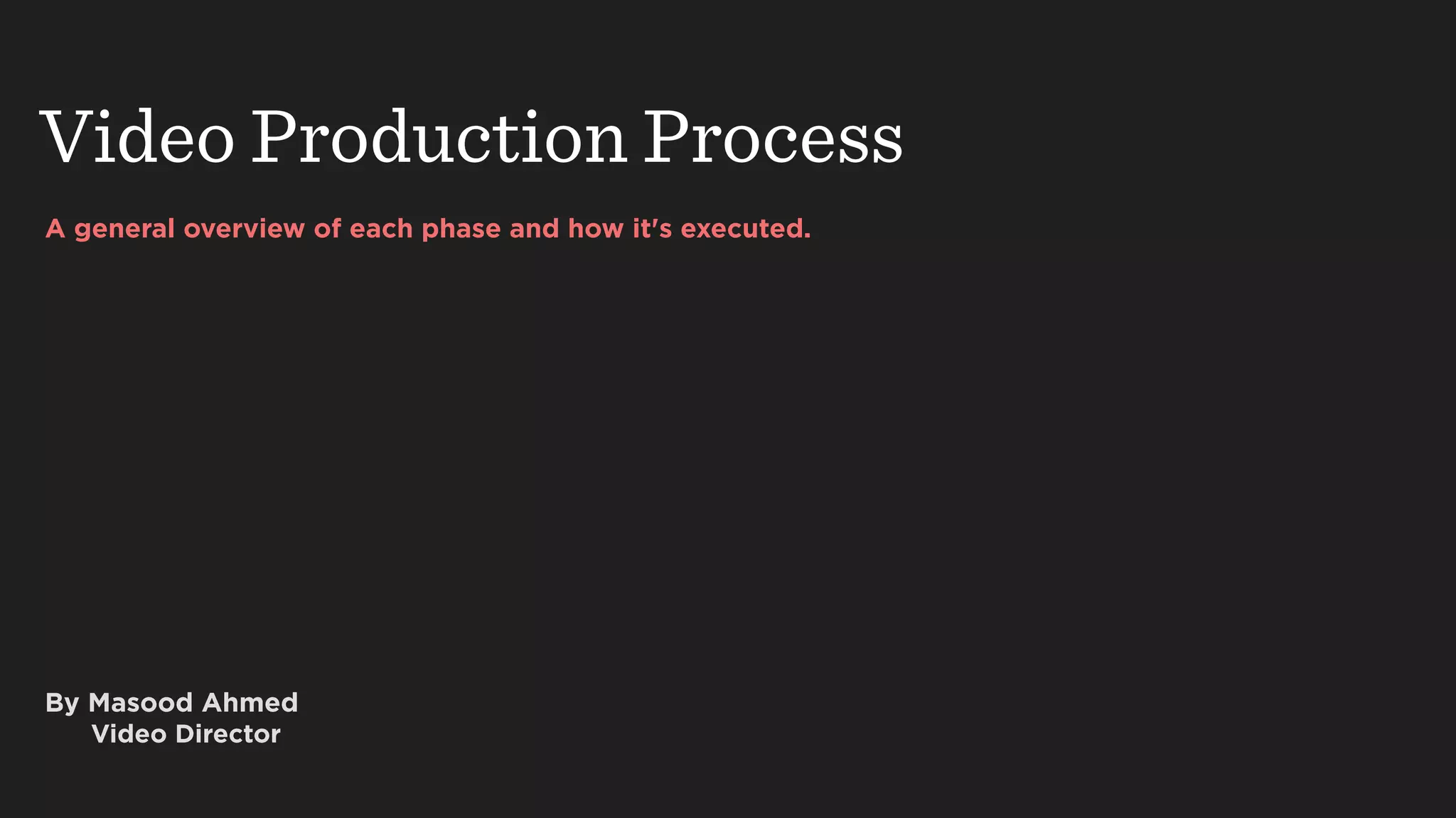 Video Production Process | PDF