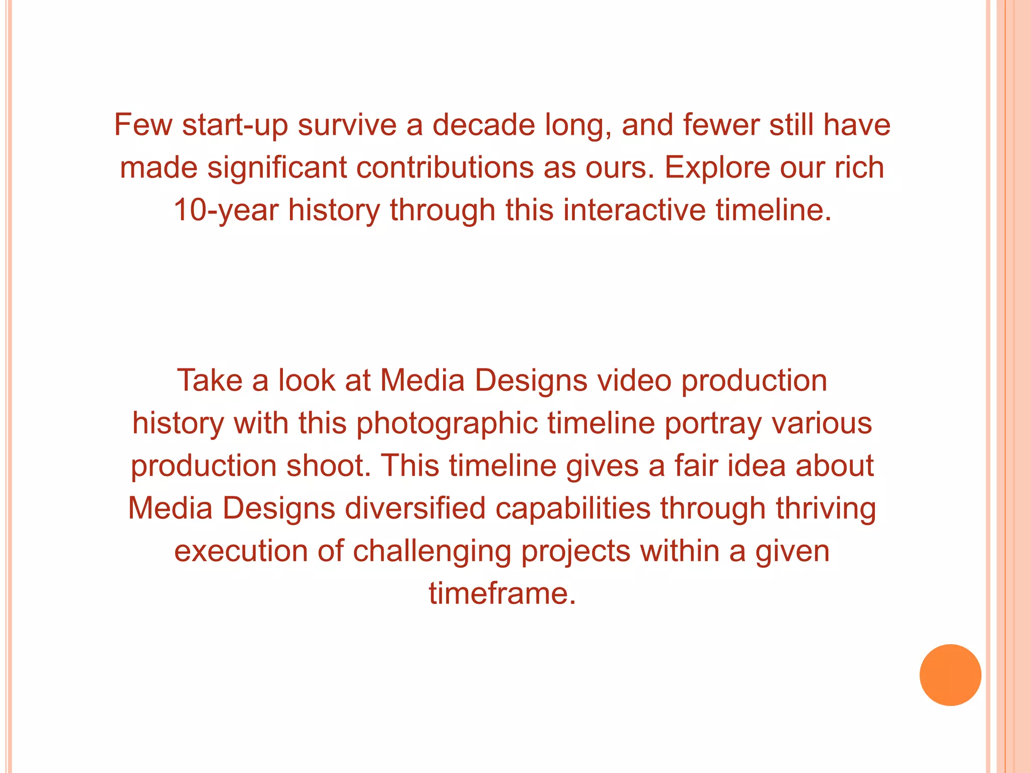 Video production Timeline - Media Designs | PPTX