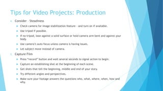 Video Project Production Guidelines | PPT