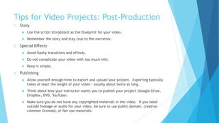 Video Project Production Guidelines | PPT