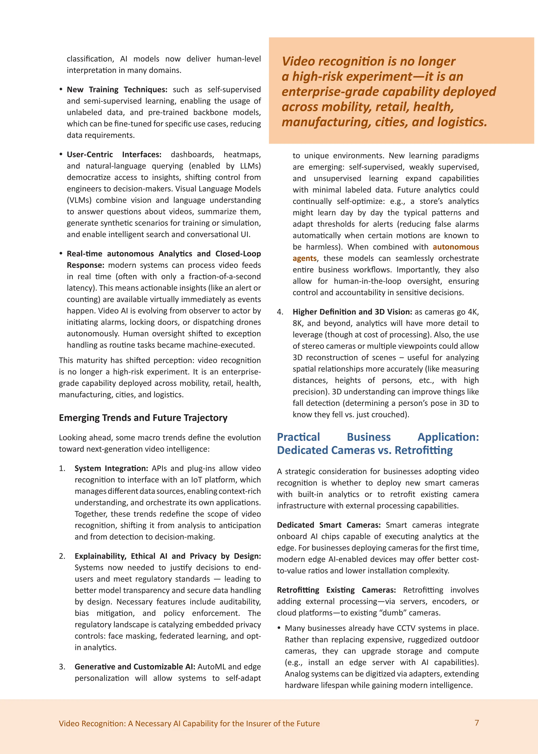 Video Recognition: A Necessary AI Capability for the Insurer of the Future | PDF