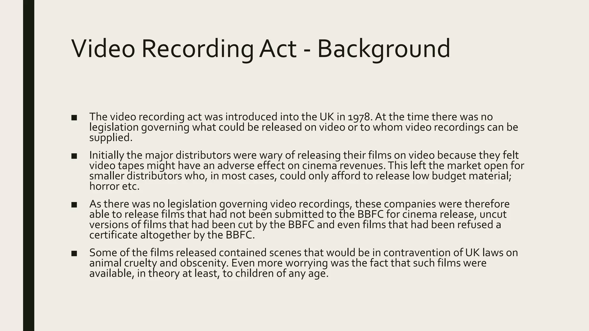 Video recording act | PPT
