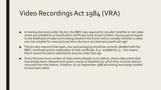 Video recording act | PPT
