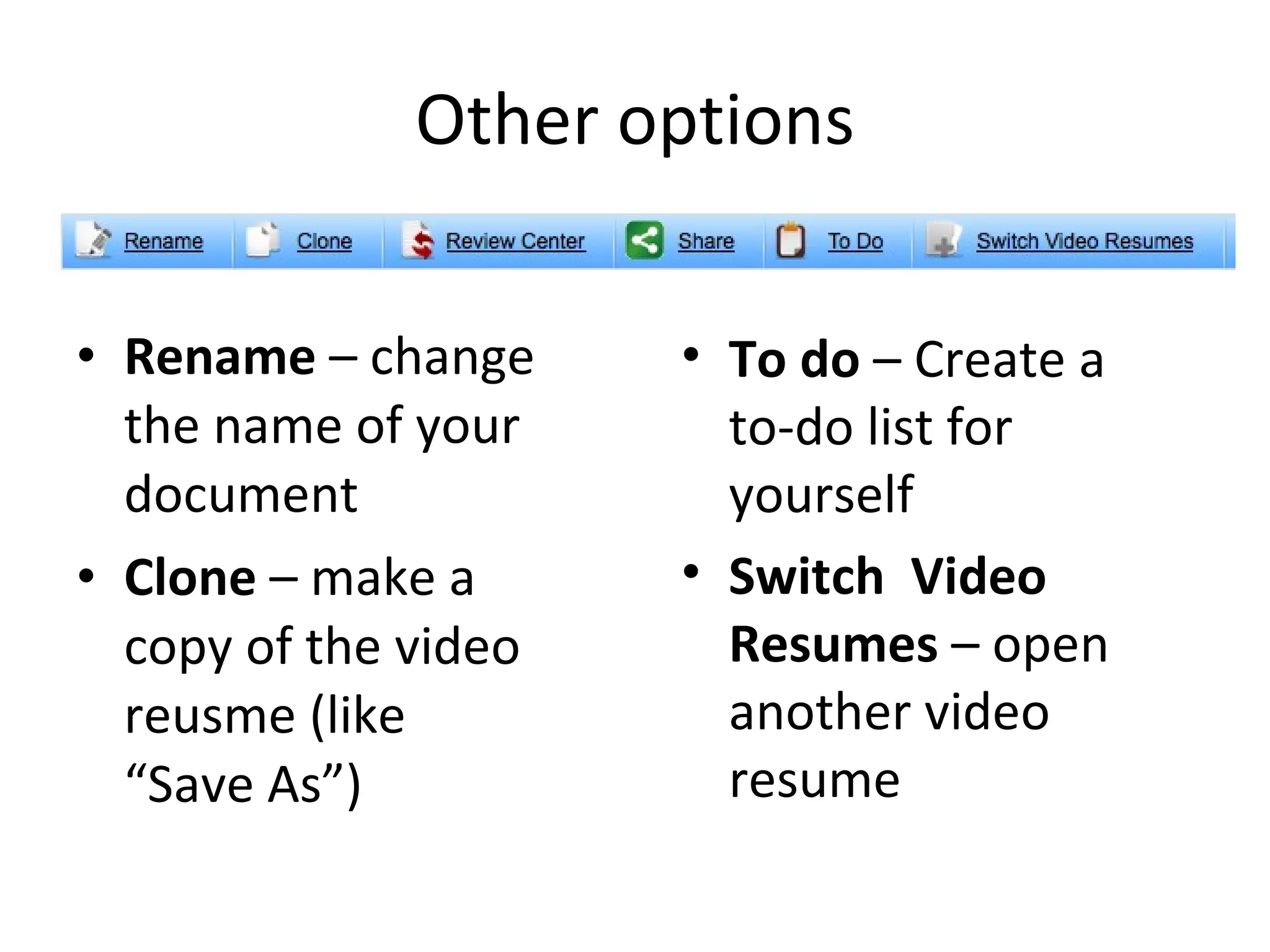 Video Resume Guide | PPT