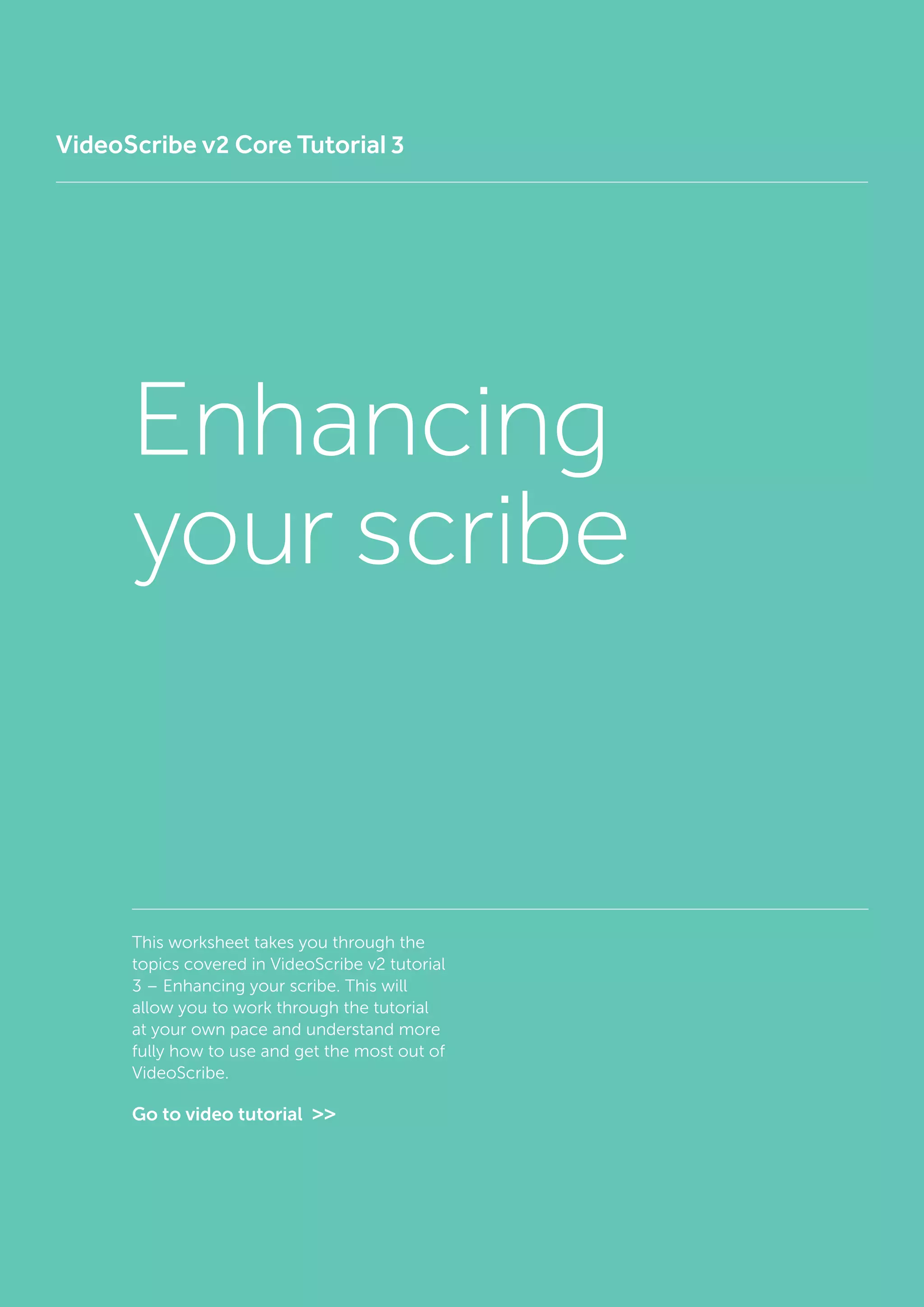 VIDEO SCRIBE SOFTWARE v2 - A TRAINING MANUAL | PDF