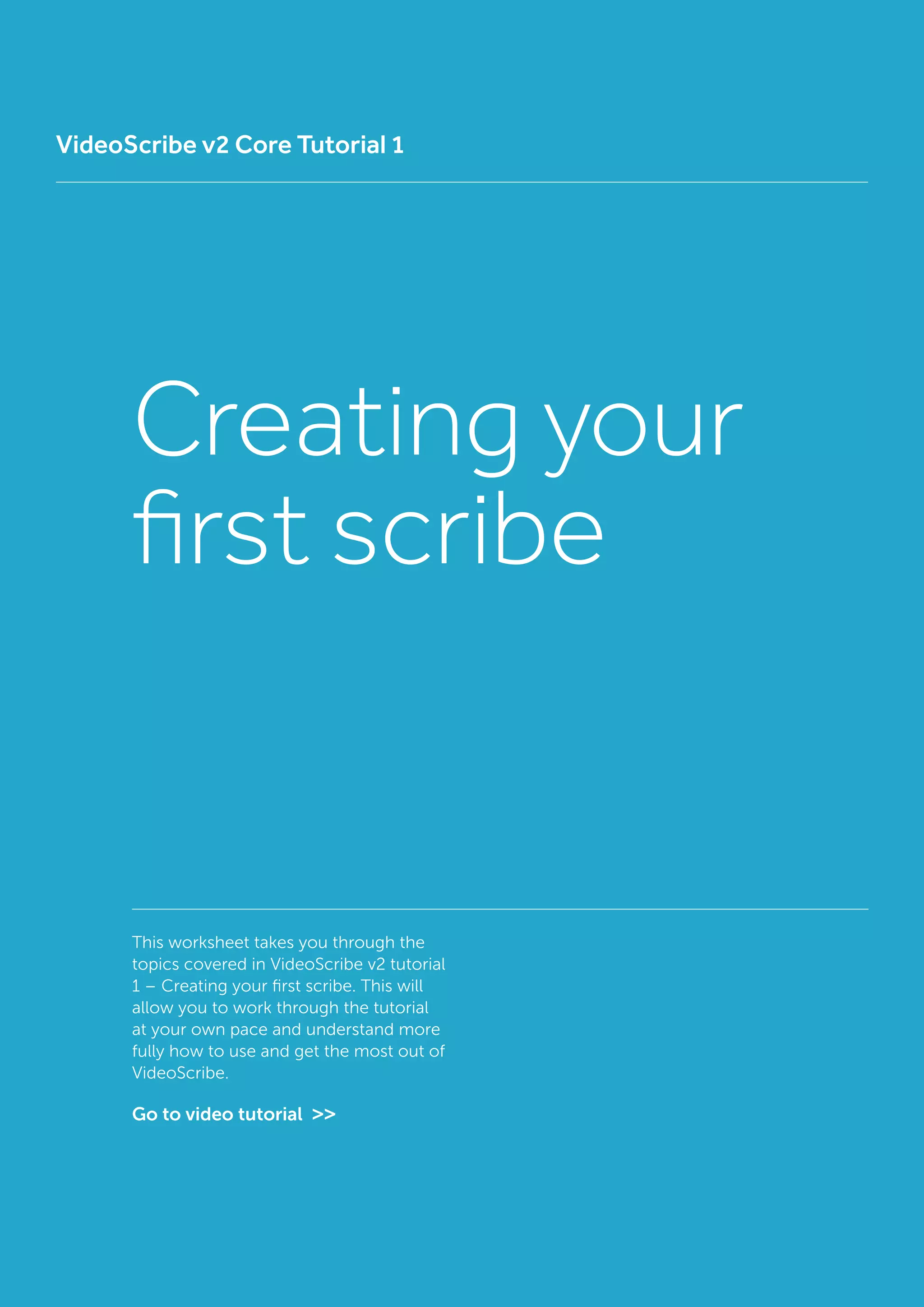 VIDEO SCRIBE SOFTWARE v2 - A TRAINING MANUAL | PDF