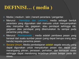 Video sebagai media pembelajaran | PPTX